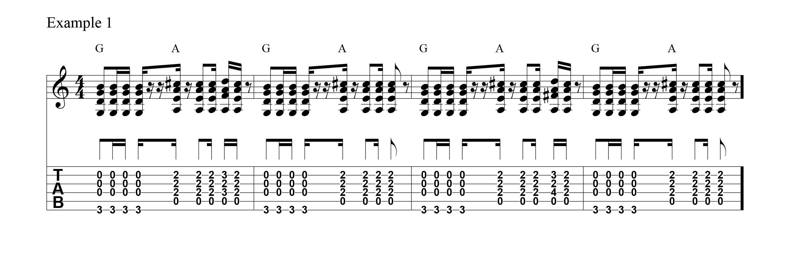 90's Style Acoustic Rock Guitar Rhythms